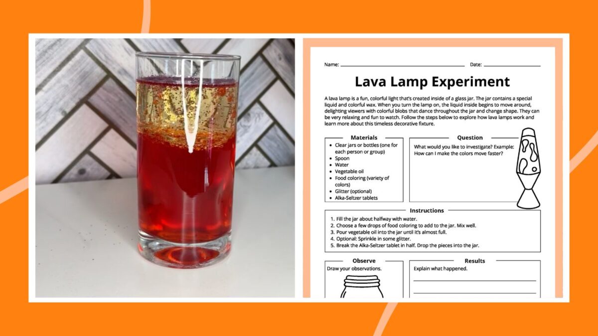 DIY Lava Lamp Experiment: How-to and Free Worksheets - Blog.nidoproject.com