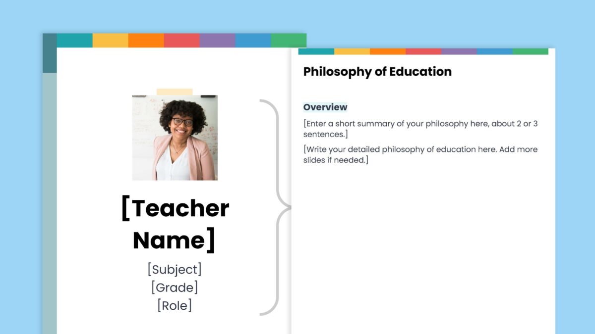 How to create an education portfolio (sample and free template) - Blog ...