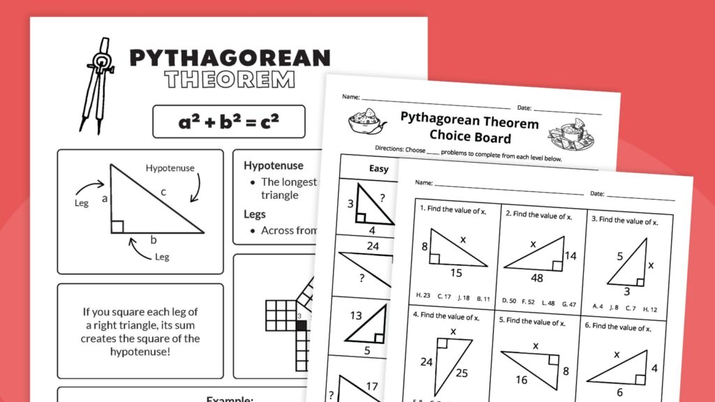 Free Printable Pythagorean Theorem Worksheet Bundle - Blog.nidoproject.com
