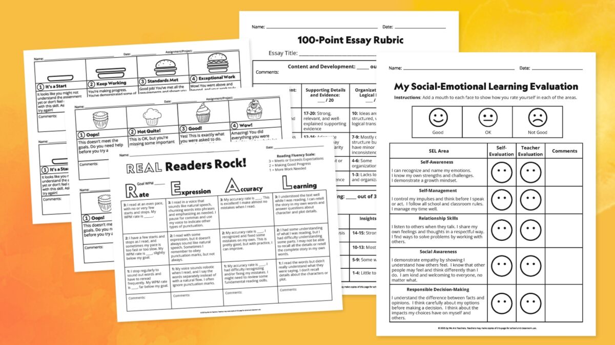 Examples of scoring rubrics for all subjects (free printable!) - Blog ...