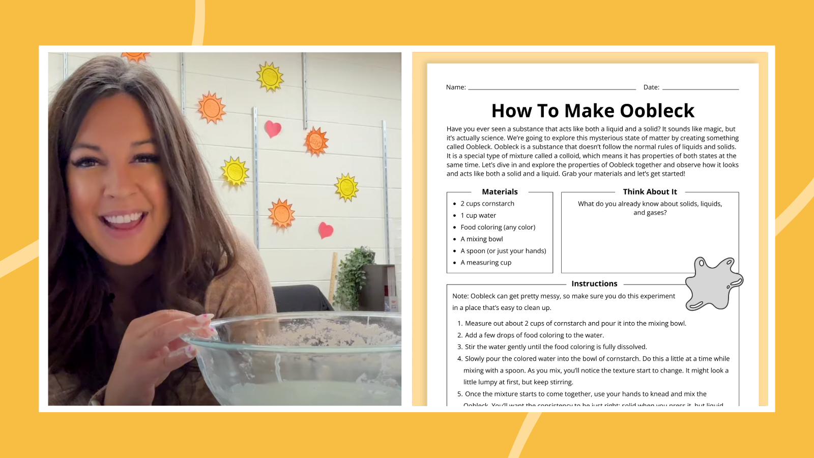 How to Make Oobleck (Free Printable Worksheet) - Blog.nidoproject.com